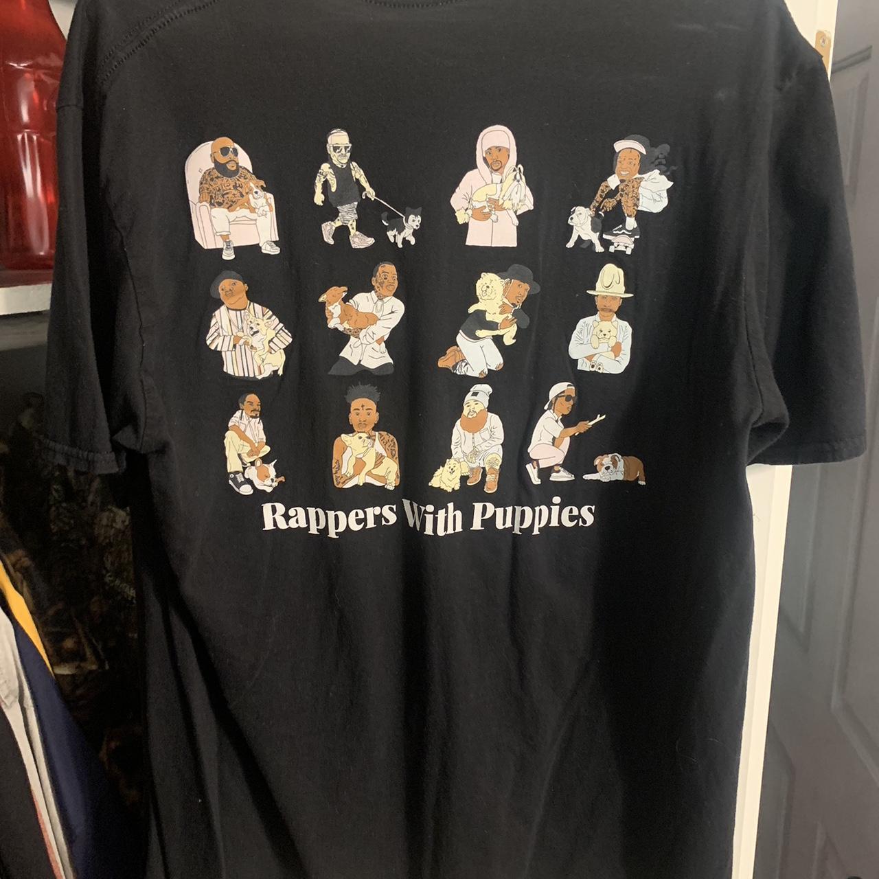 Large Rappers with Puppies T-Shirt #rappers #dogs... - Depop