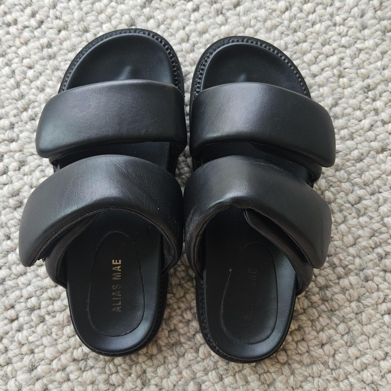 Alias Mae chunky black slide in size 38. Worn a few... - Depop