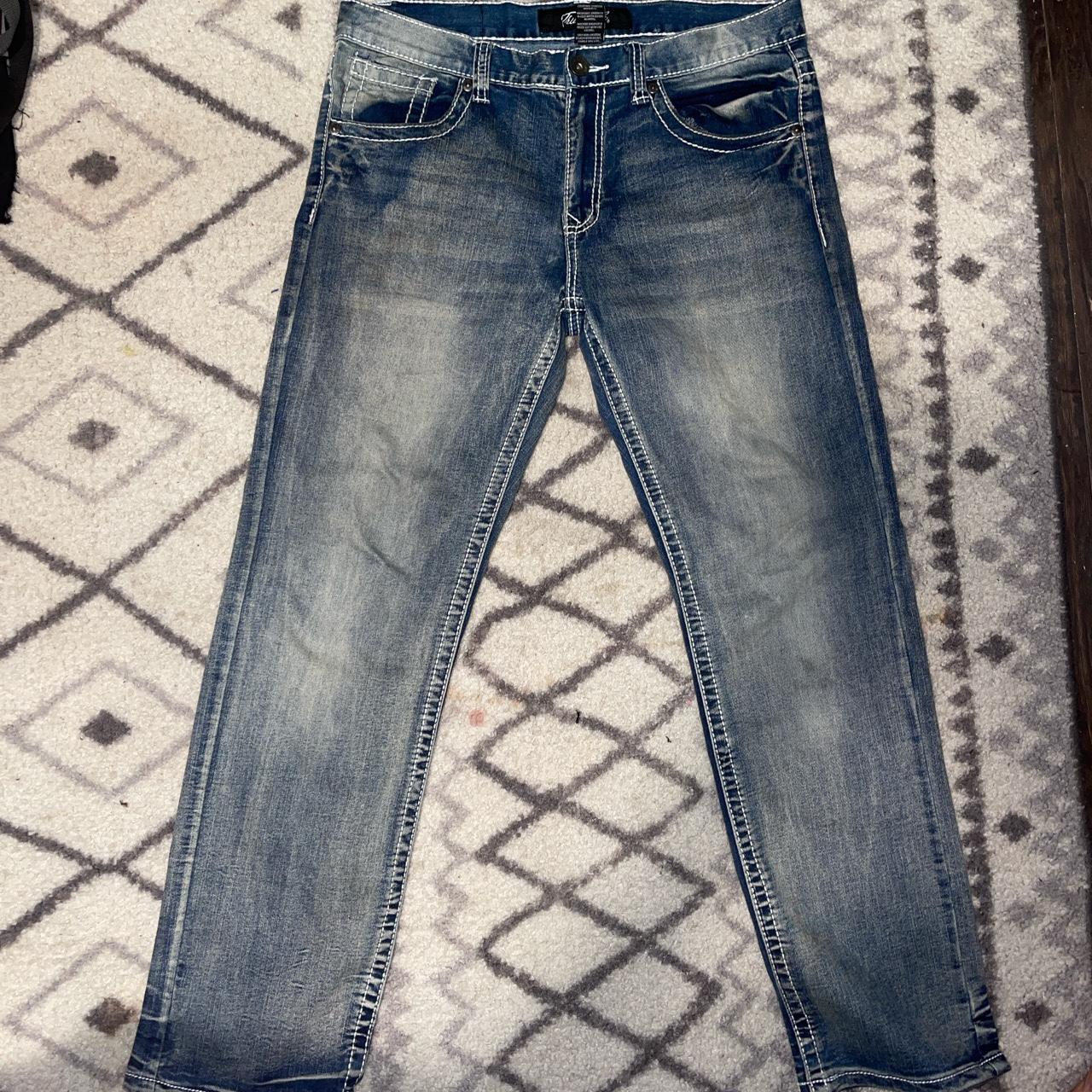 True Luck Jeans Cool fade in them Size 32X32 Lmk... - Depop