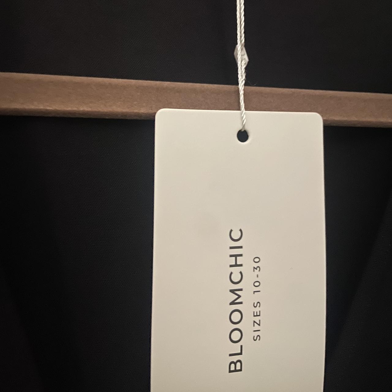 Bloomchic Solid Tie Ruffle High Low Ruffle Black LBD... - Depop