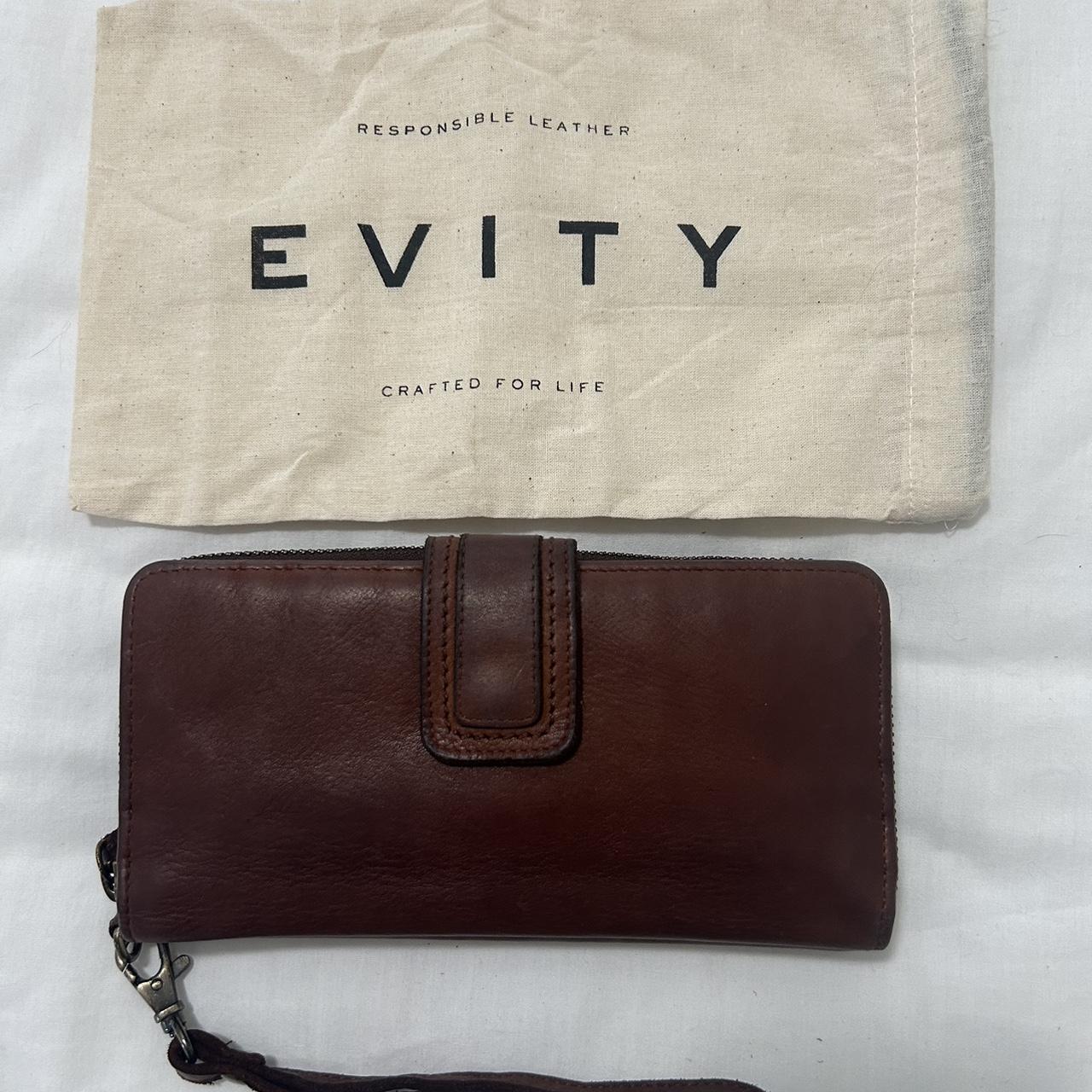 LEATHER WALLET- EVITY Esme Large Leather Wallet.... - Depop