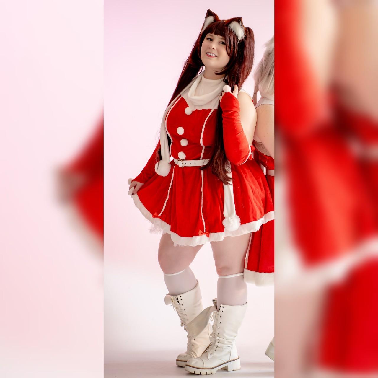 Nekopara Chocola Christmas Cosplay + Wig (Does not... - Depop