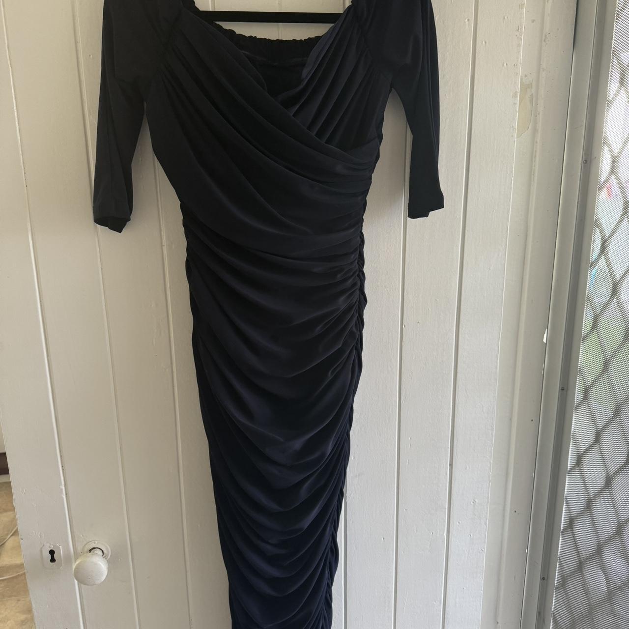 Laura Byrnes Monica wiggle dress - Navy size... | Depop
