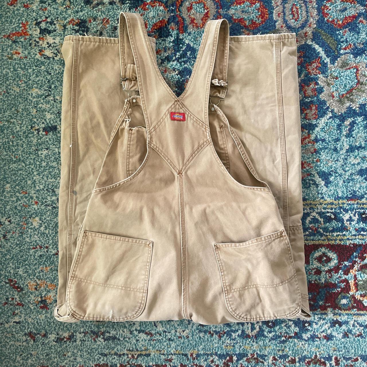 vintage 90s red tag dickies overalls size... - Depop