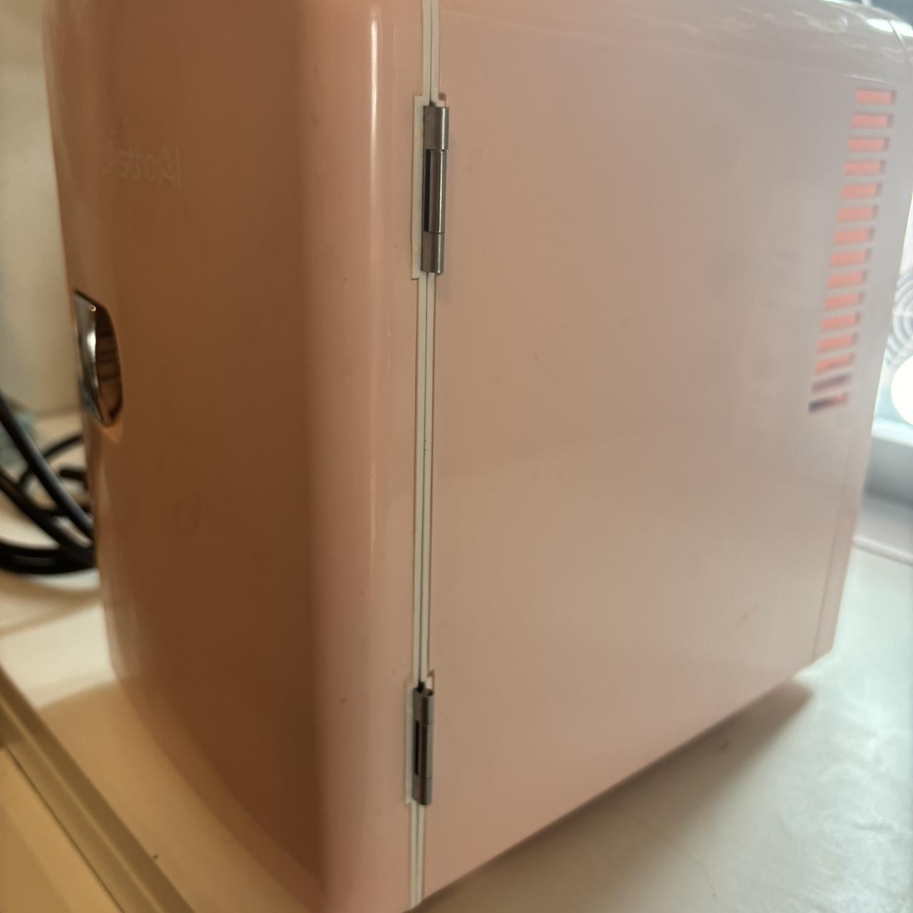 pink mini fridge Astro Ai comes with cable can be... - Depop