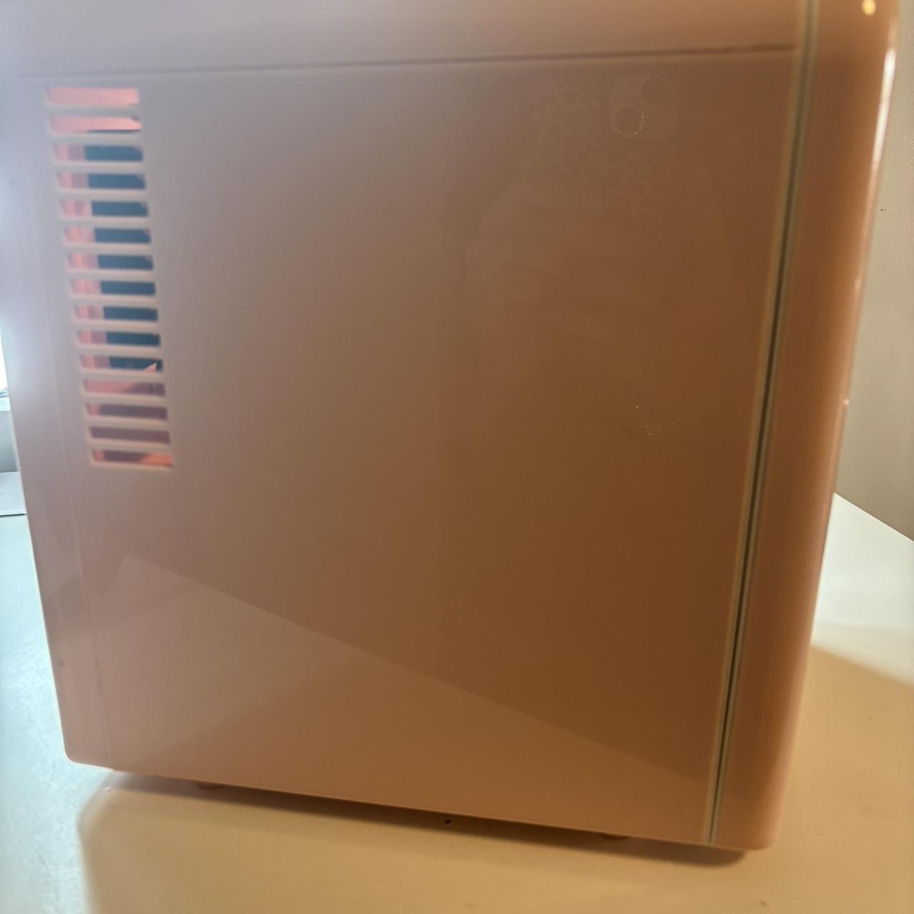 pink mini fridge Astro Ai comes with cable can be... - Depop