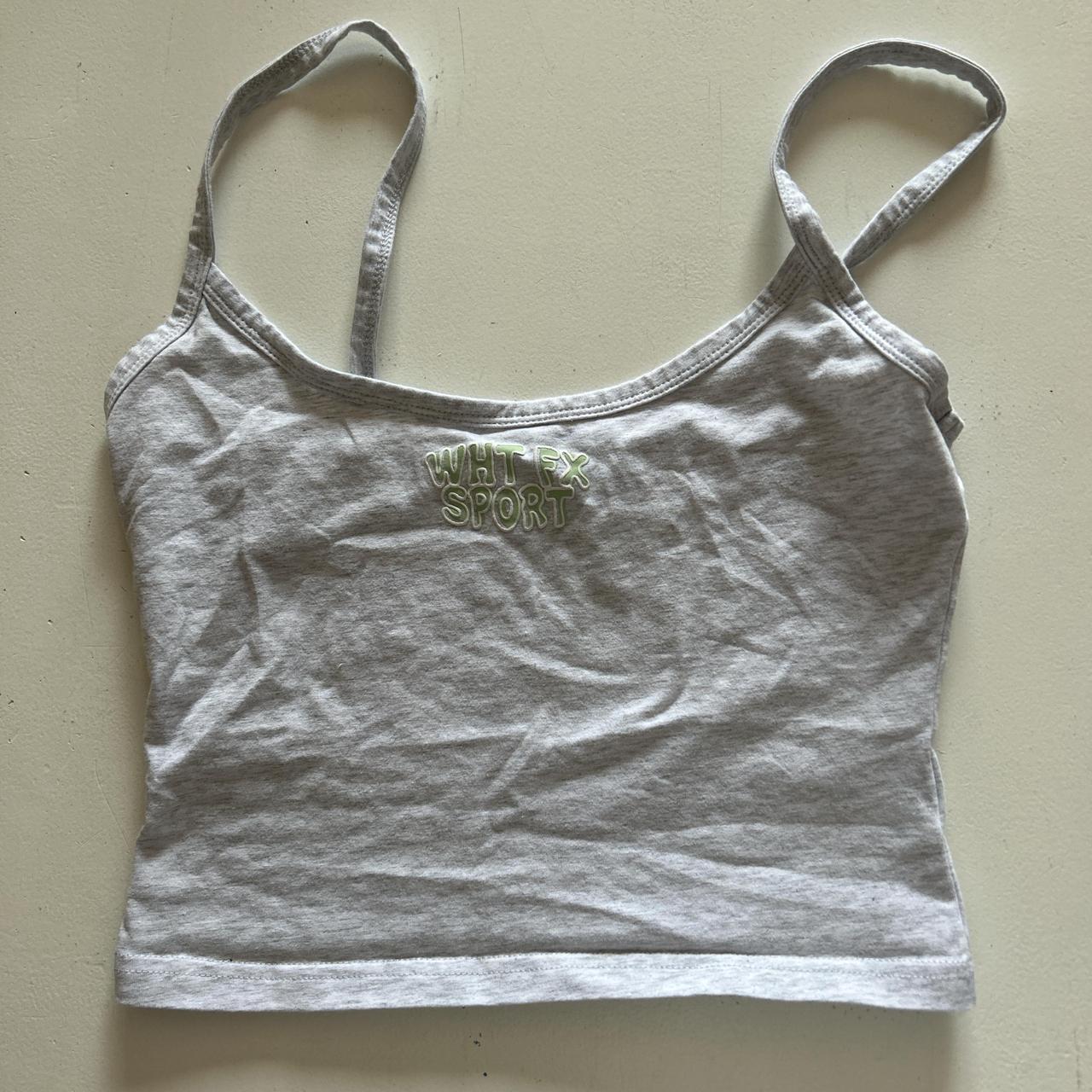 White fox tank top Worn once - Depop