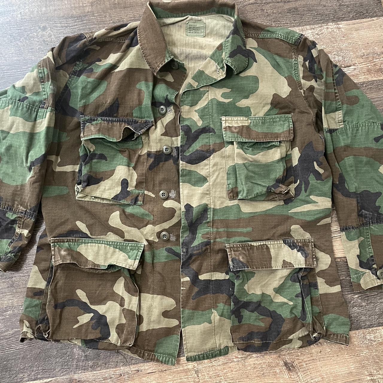 US Army Surplus Issue M81 Woodland BDU Jacket Shirt,... - Depop