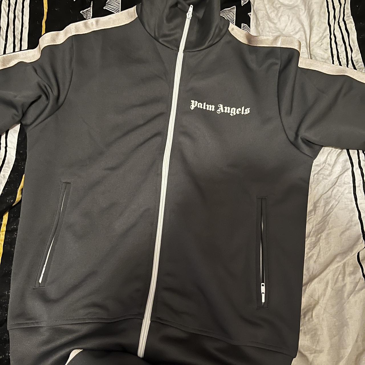 Palm angels tracksuit Grey Medium Open to offers - Depop