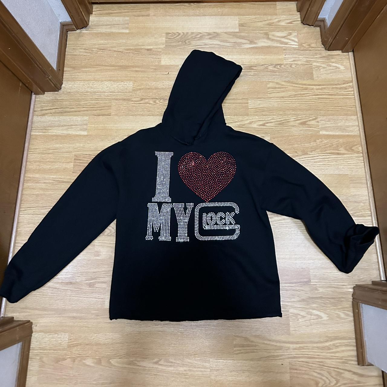 I love my Glock rhinestone hoodie - Depop