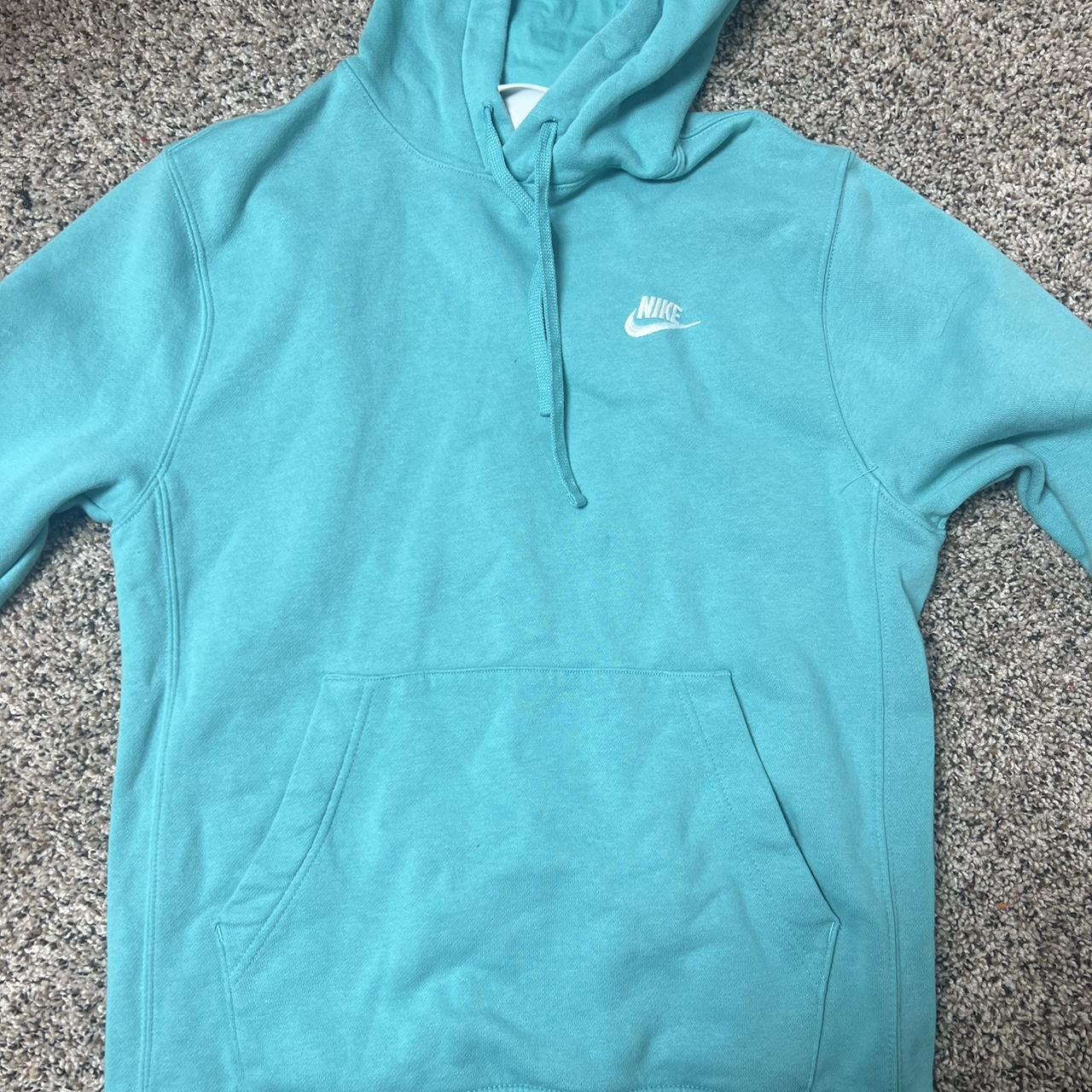 Teal Nike Hoodie - Depop