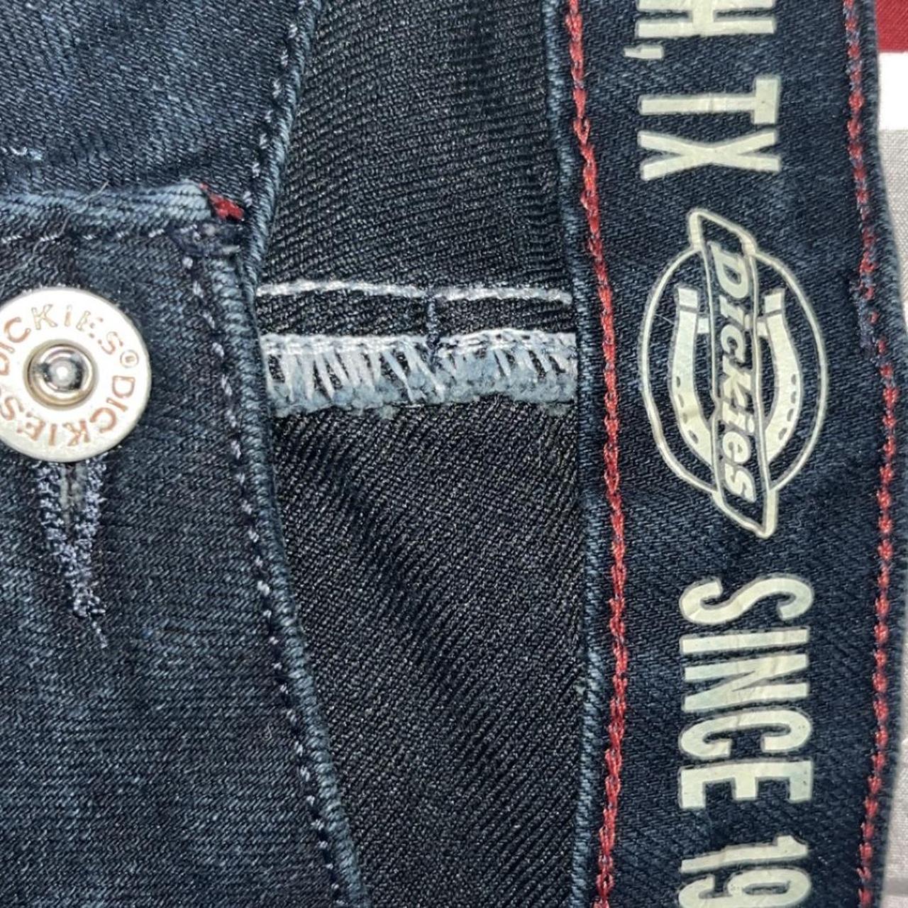 Dark denim Dickies wide legged pants size 16 reg... | Depop