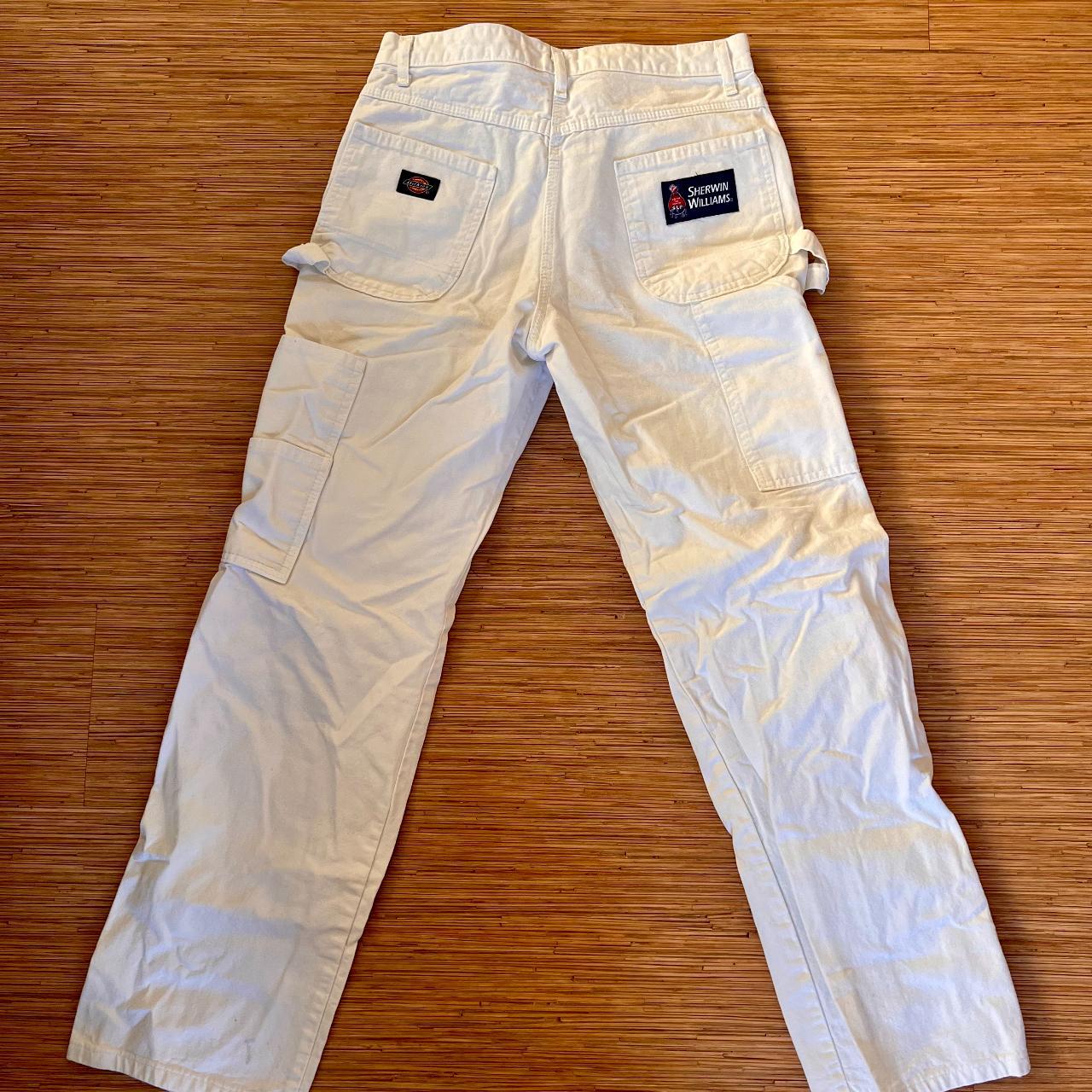 White Dickies cargo pants Size 34 x 30, similar to a... - Depop