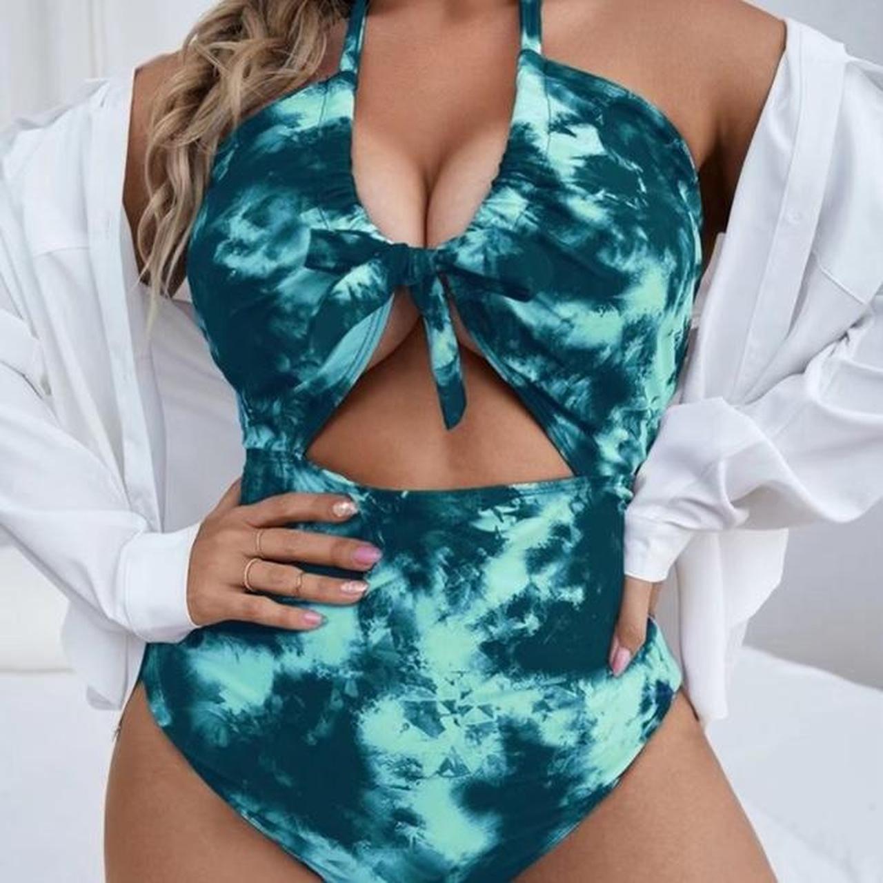 XXL Shein Curve bathing suit with cups and barely worn. - Depop