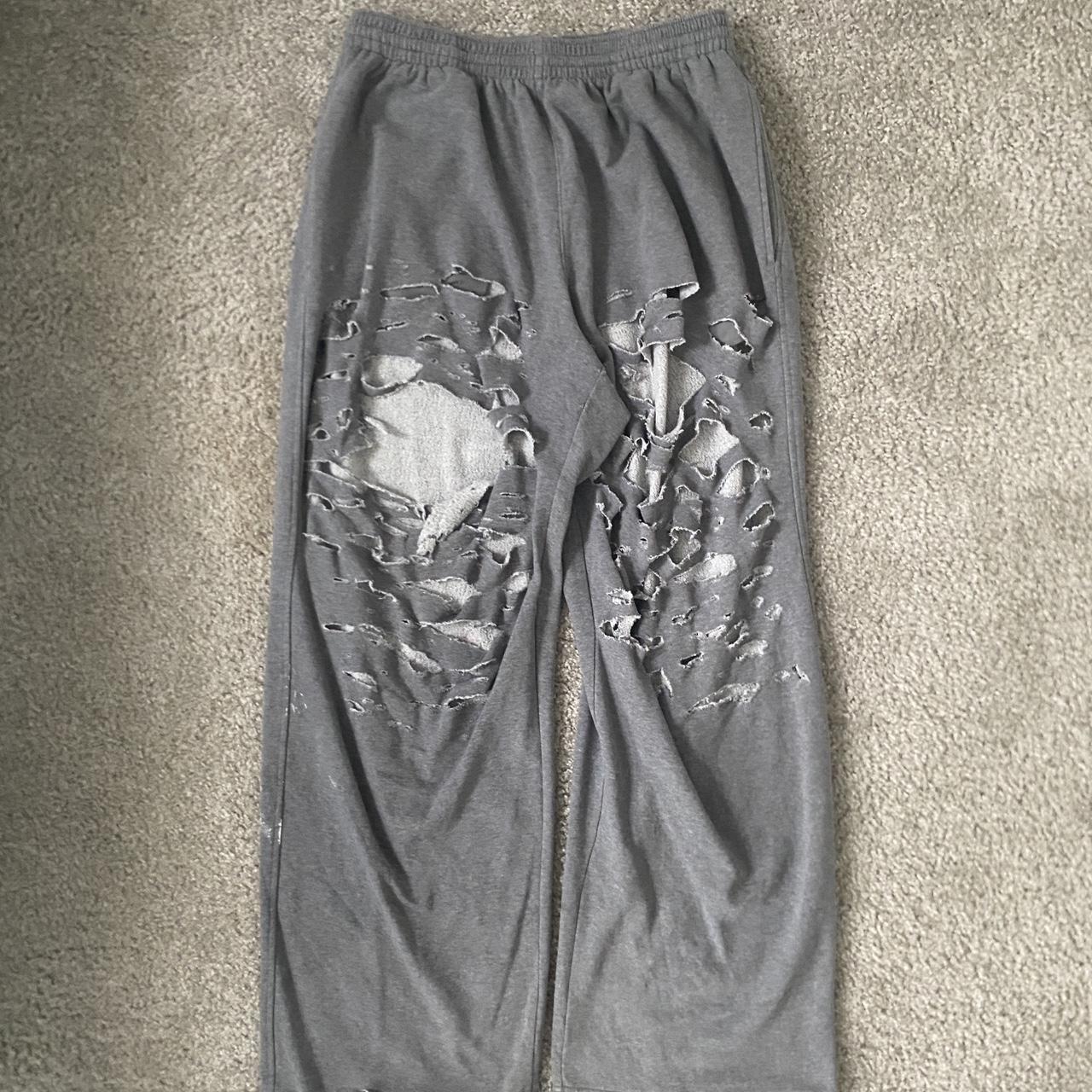 Nike Distressed Sweats - Distressed By Me - Baggy... - Depop