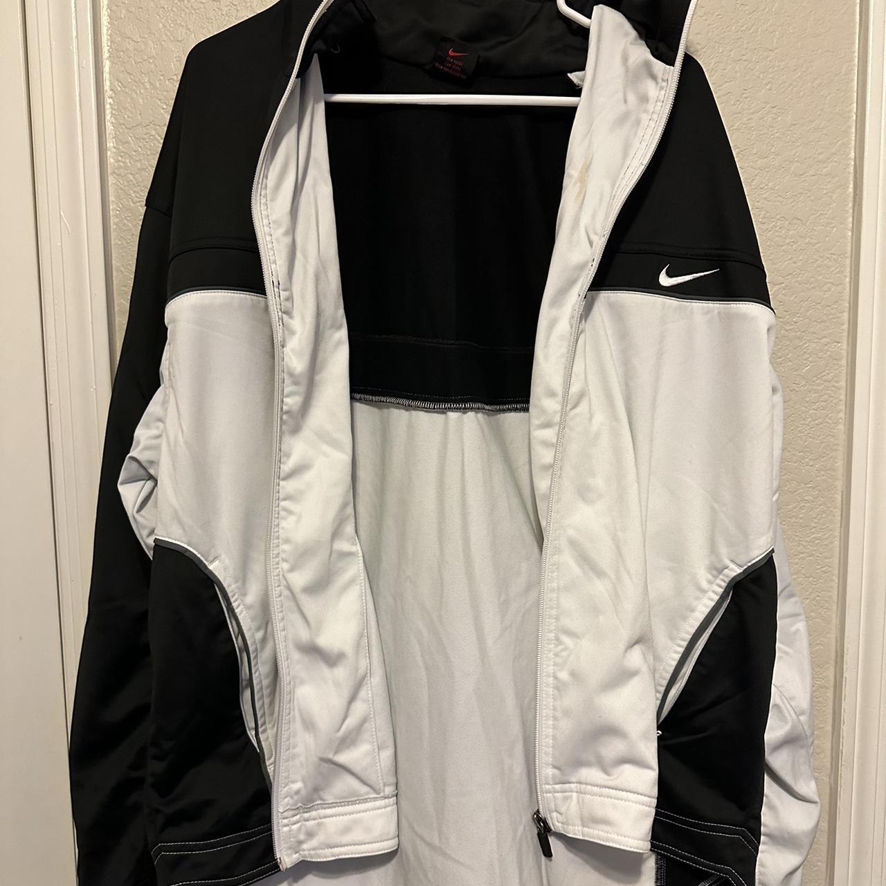 vintage nike zip up fits true to size! stains in... - Depop
