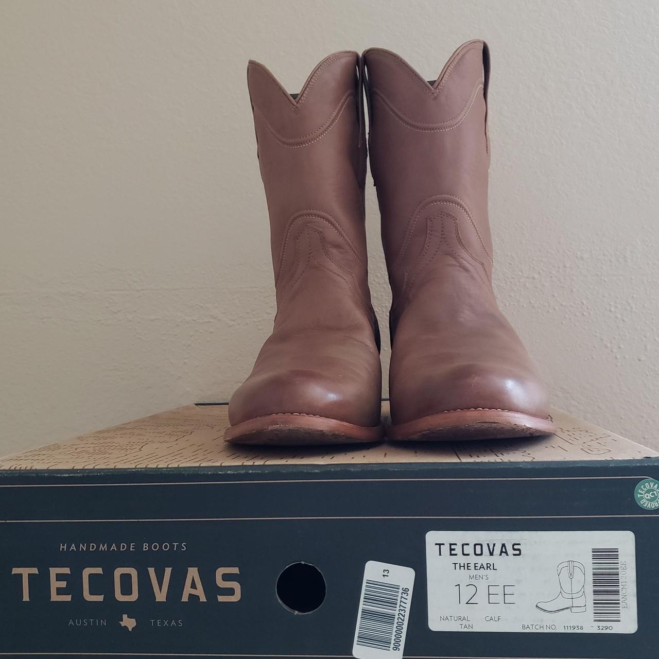 TECOVAS Men's 12 EE The Earl Natural Tan Calf Cowboy... | Depop