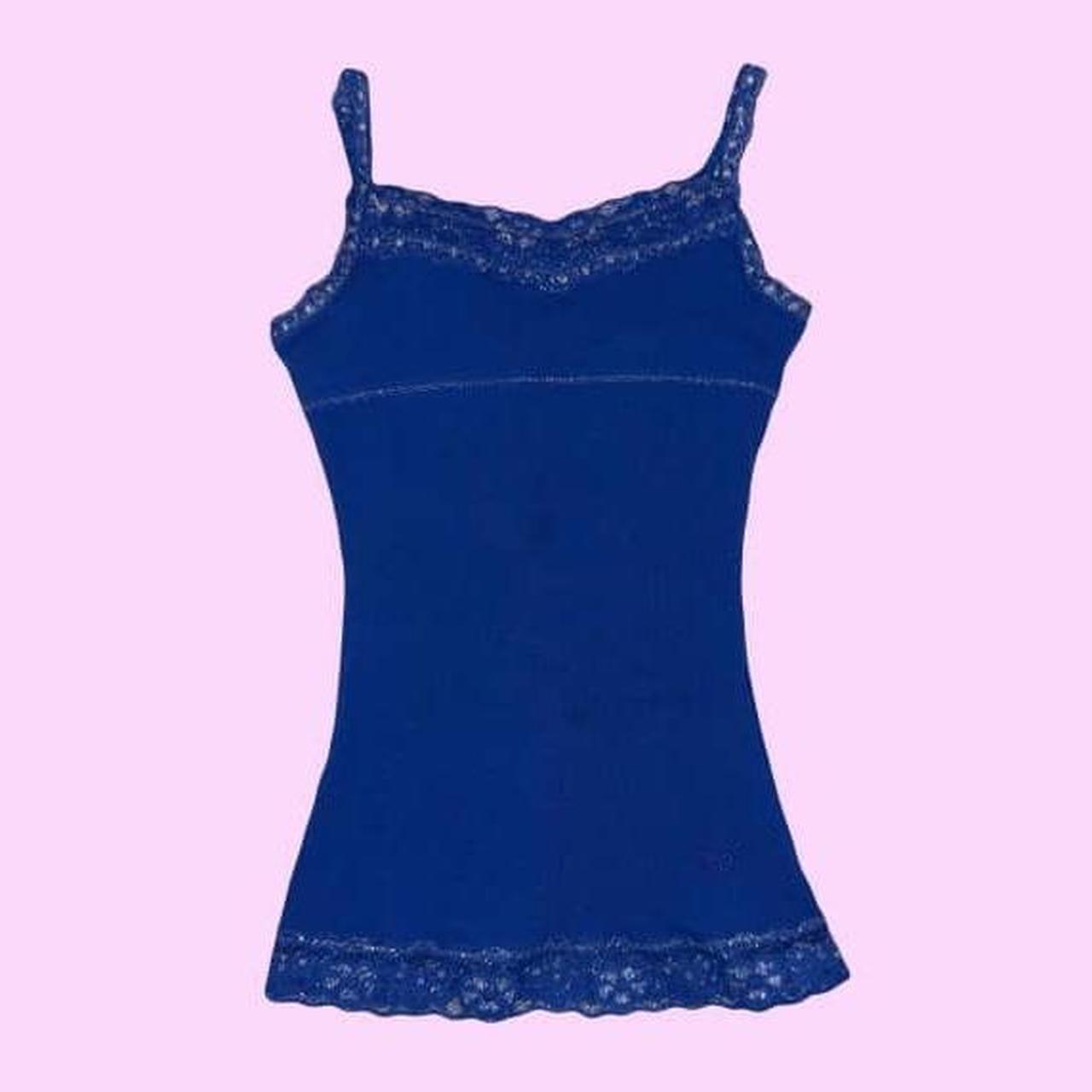 Justice royal blue lace cami top It’s a kids size... | Depop