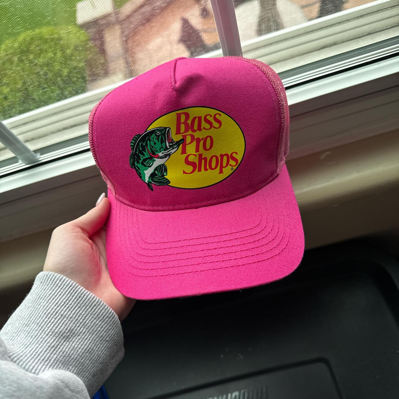 pink bass pro shop hat - Depop