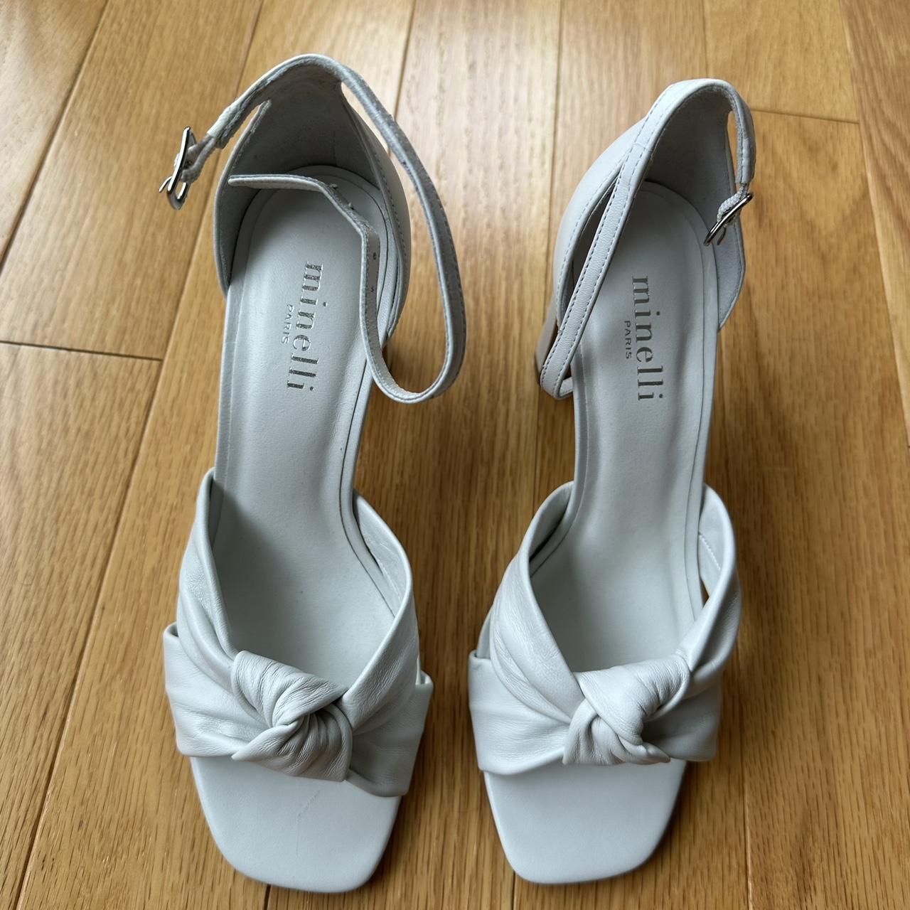Minelli French White Heels Beautiful French white... - Depop
