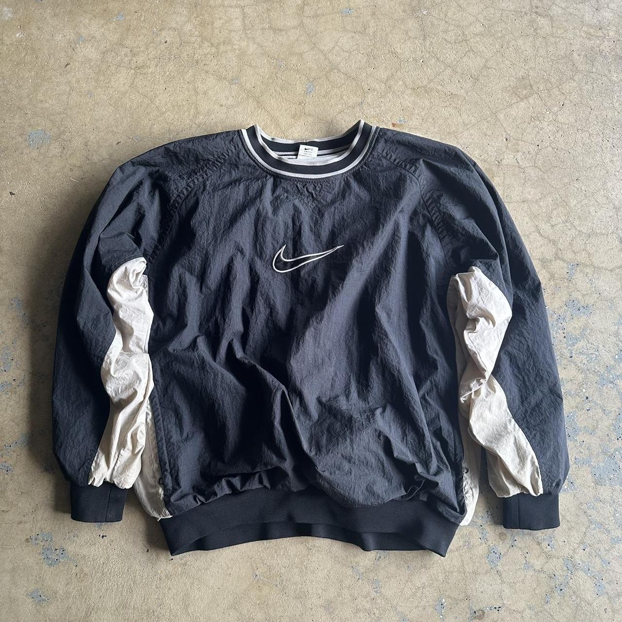 Vintage 90s Nike Center Swoosh Windbreaker Pullover... - Depop