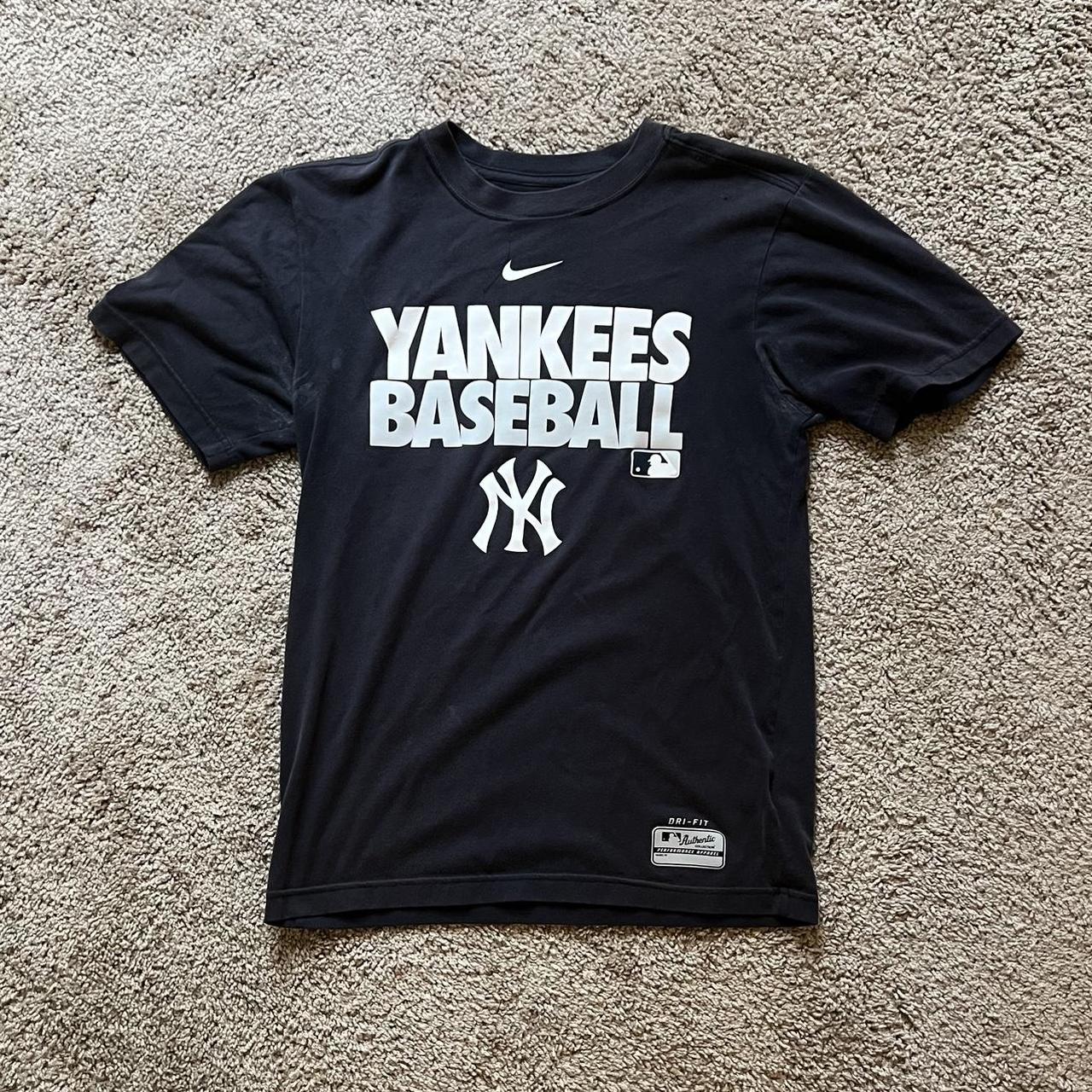 Nike black dry-fit New York Yankees baseball... - Depop