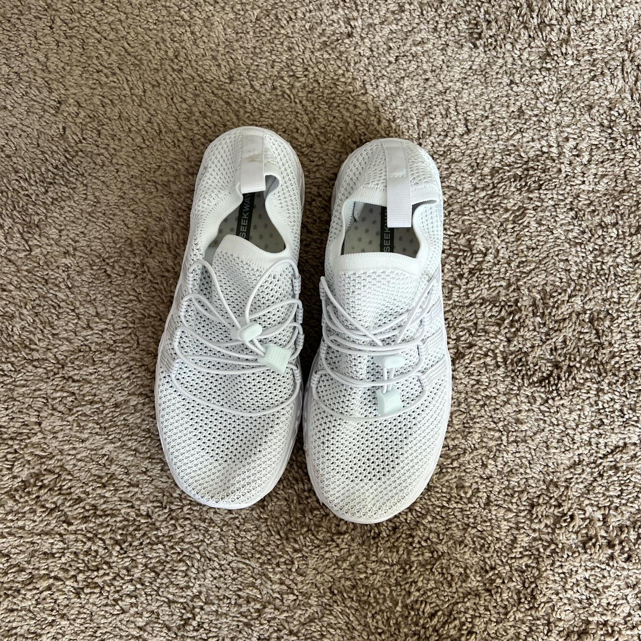 White water shoes with elastic laces, worn... | Depop