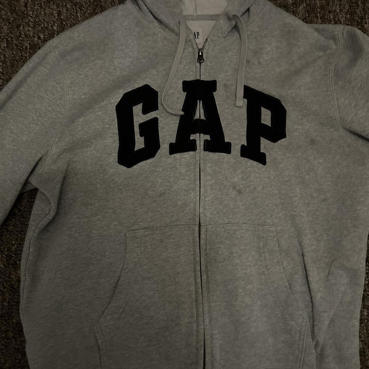 Large grey gap zip up - Depop