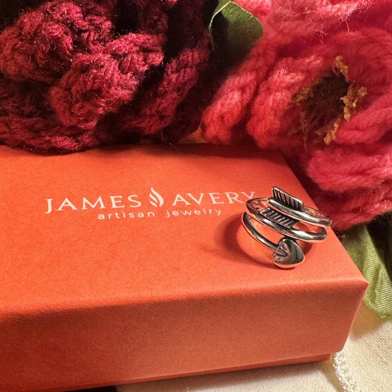 James Avery Silver Arrow and Heart Ring. Size... - Depop