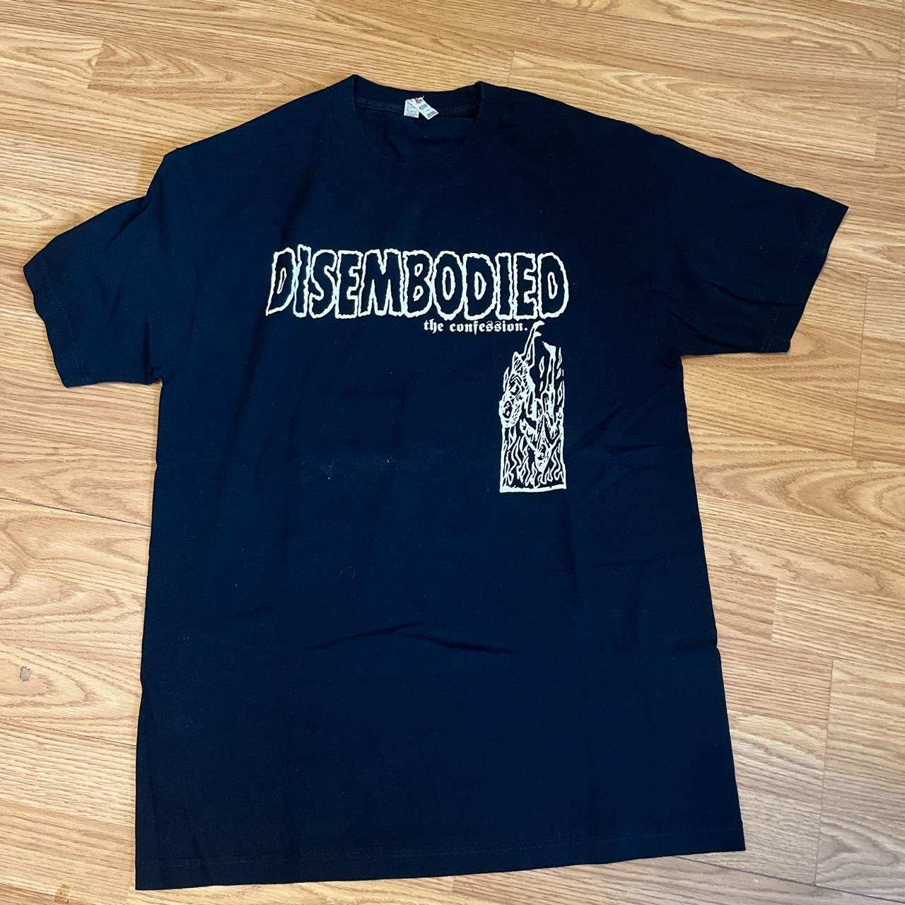 DISEMBODIED “the confession” LARGE 32 x 20 very navy... - Depop
