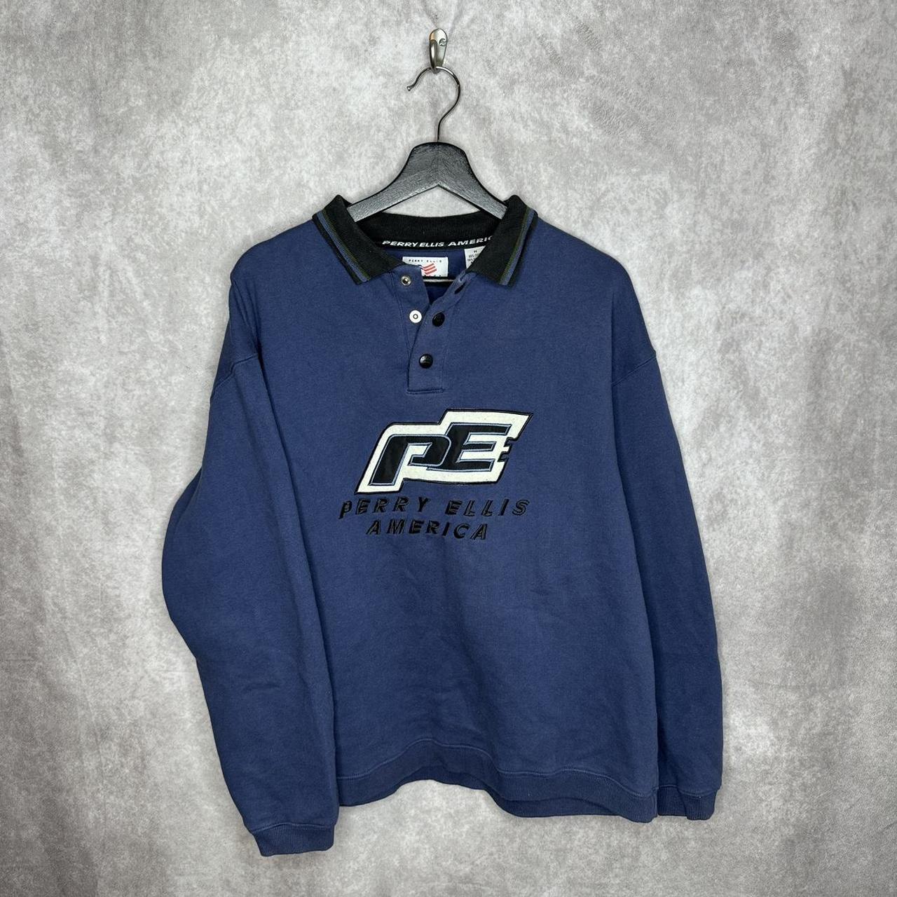 Vintage Perry Ellis America Sweatshirt Crewneck In... - Depop