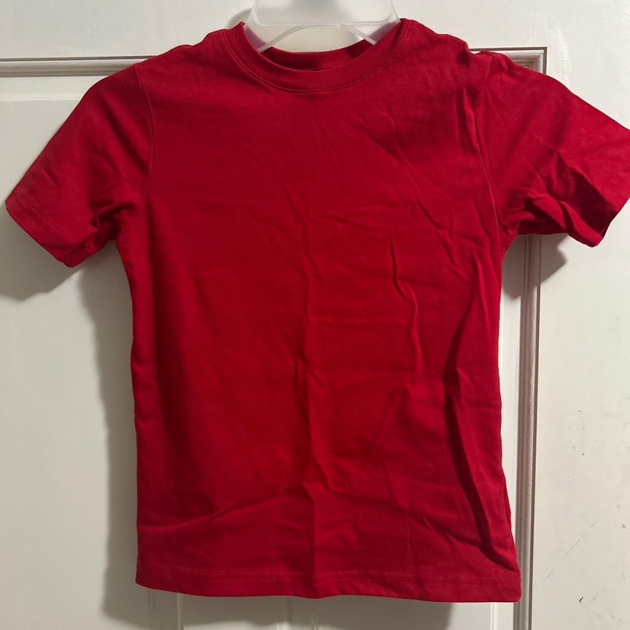 Boys (size S) Red Tee/Tight Baby Tee - Depop