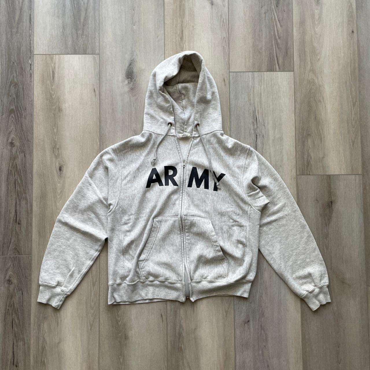 Vintage Army Zip-Up 80s Bootcamp Hoodie Fits... - Depop