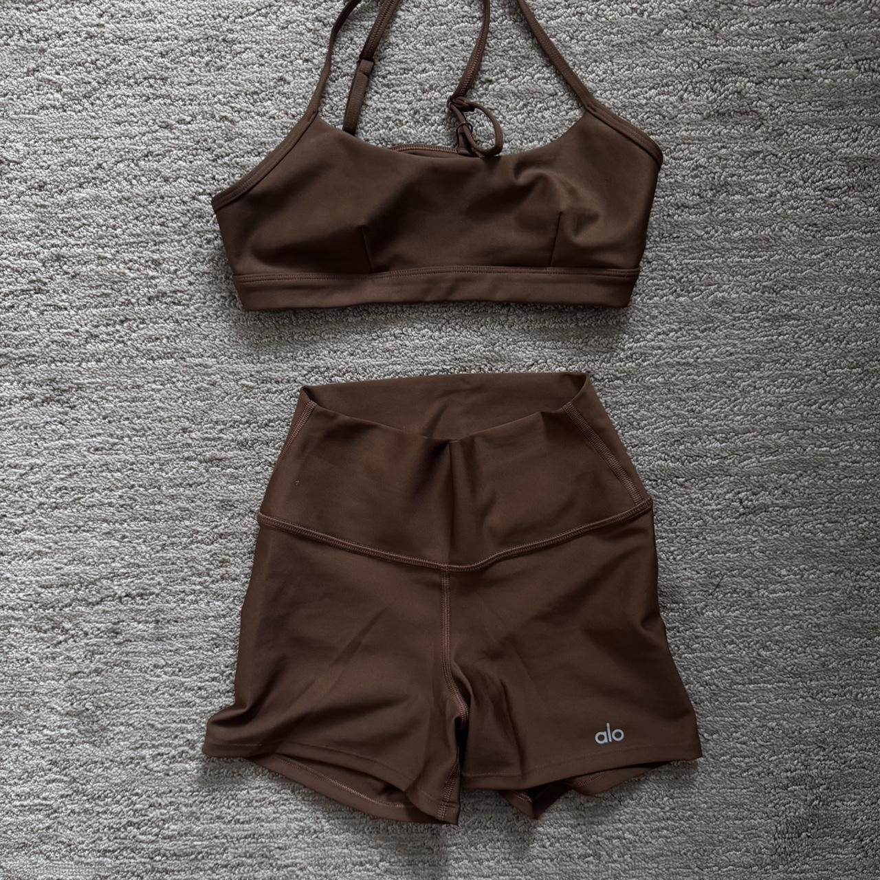Alo brown set Airlift Size xxs bottoms (runs... - Depop
