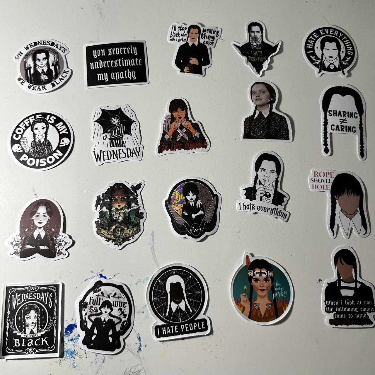 Wednesday stickers Offers are welcome and... - Depop