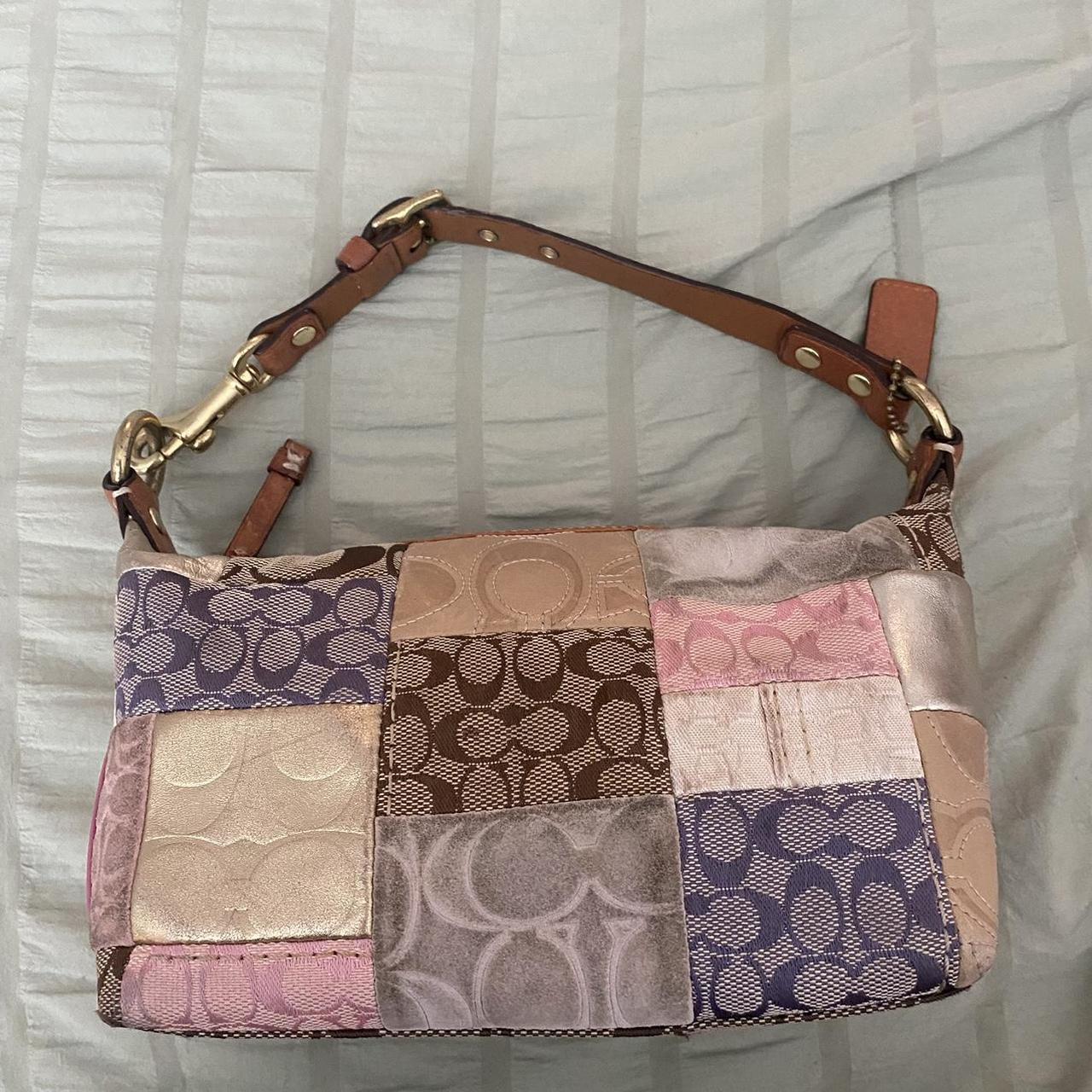 mini multicolor coach purse handbag 2000’s does... - Depop