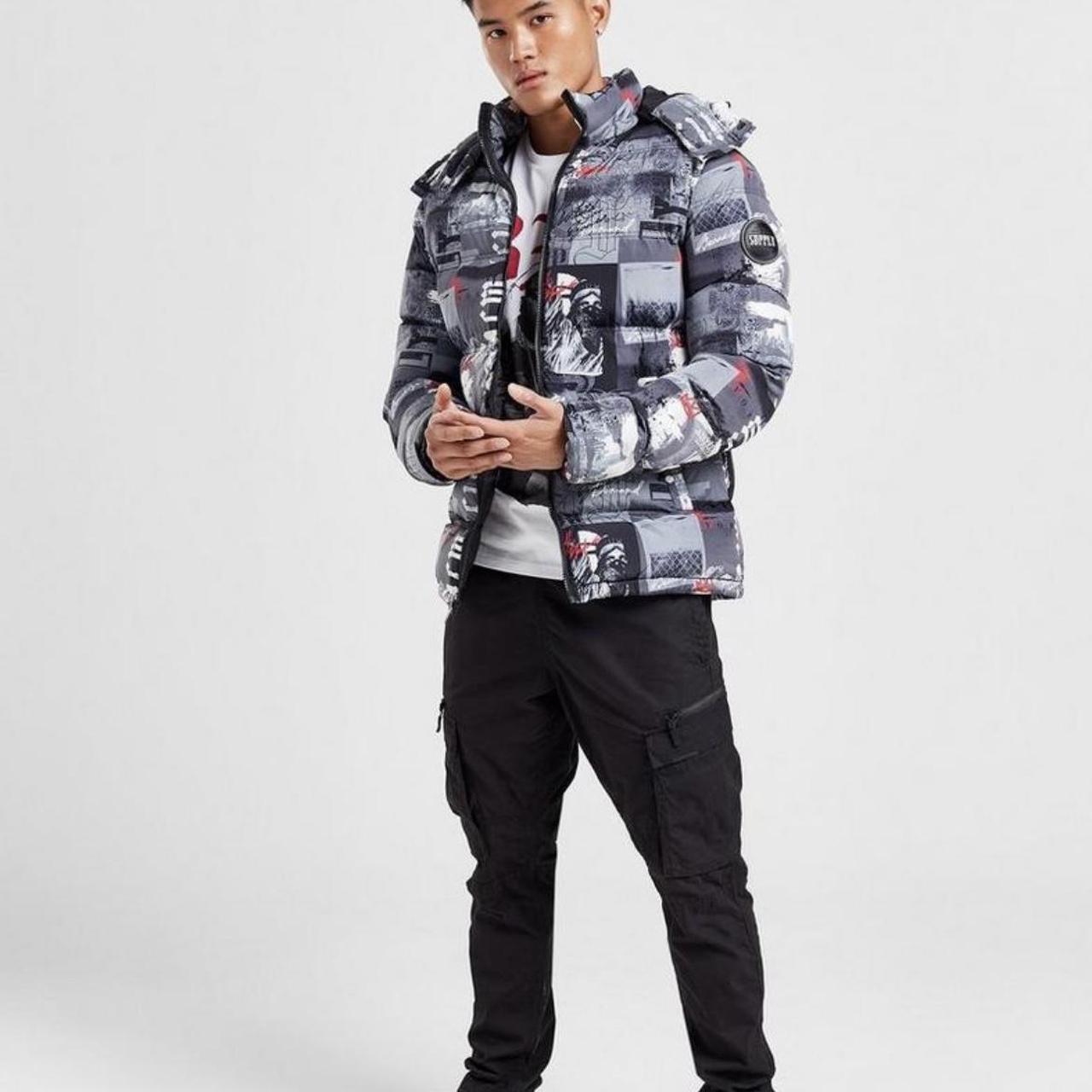 Medium Supply and Demand Puffer Jacket | Depop