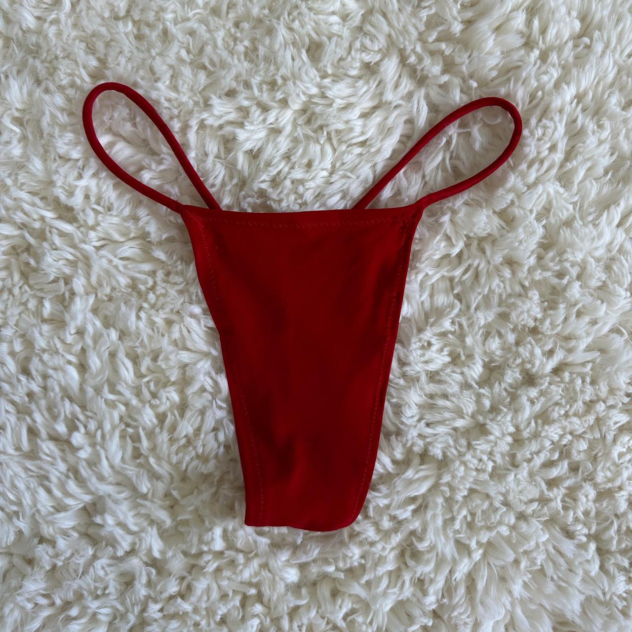 handmade red g-string. worn a handful of times.... - Depop