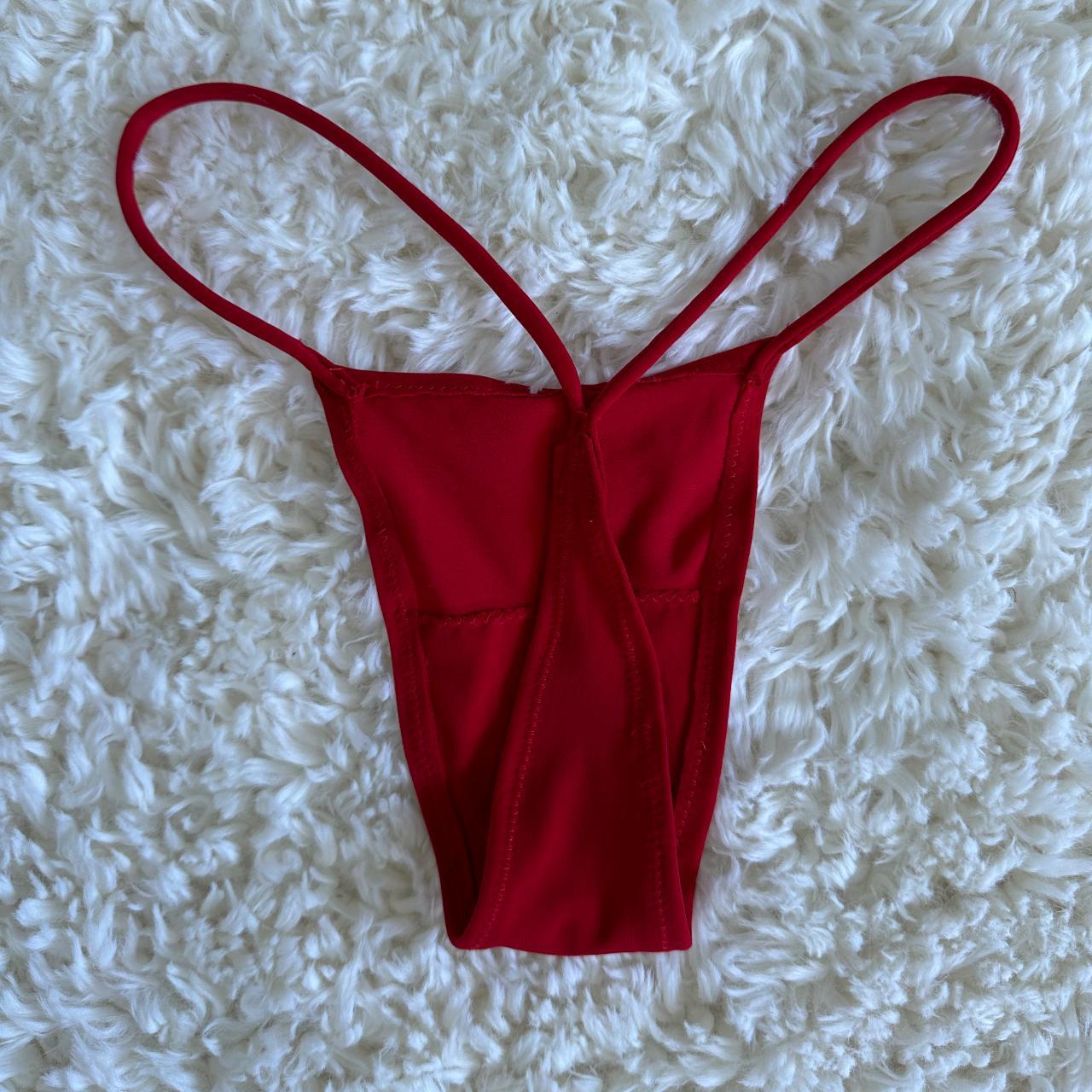 handmade red g-string. worn a handful of times.... - Depop
