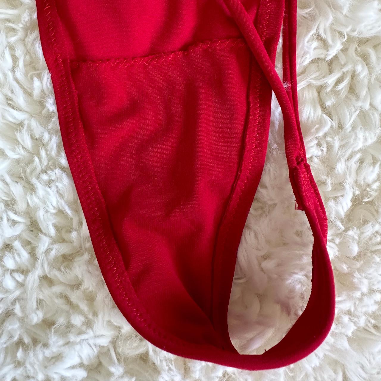 handmade red g-string. worn a handful of times.... - Depop
