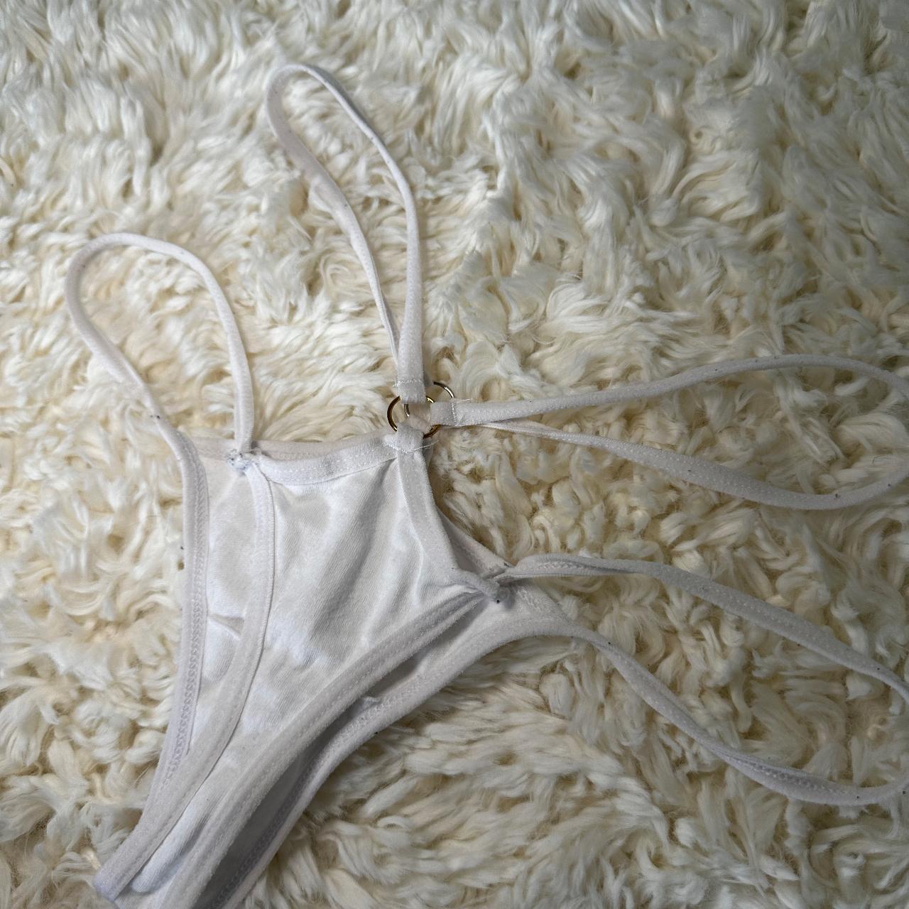 white g-string - Depop