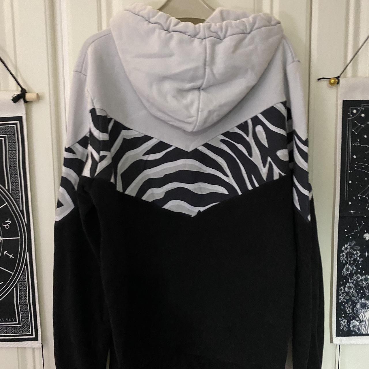 Hype monochrome patterned hoodie. Women’s size... - Depop