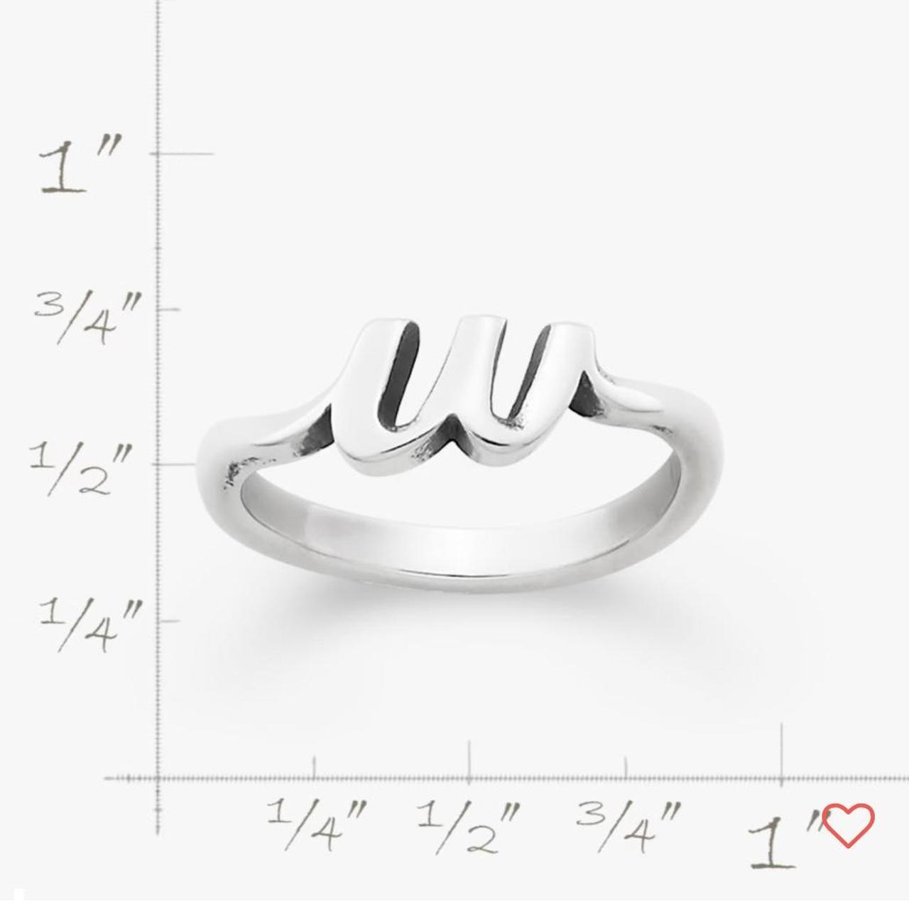 James Avery initial W ring size 7 - Depop