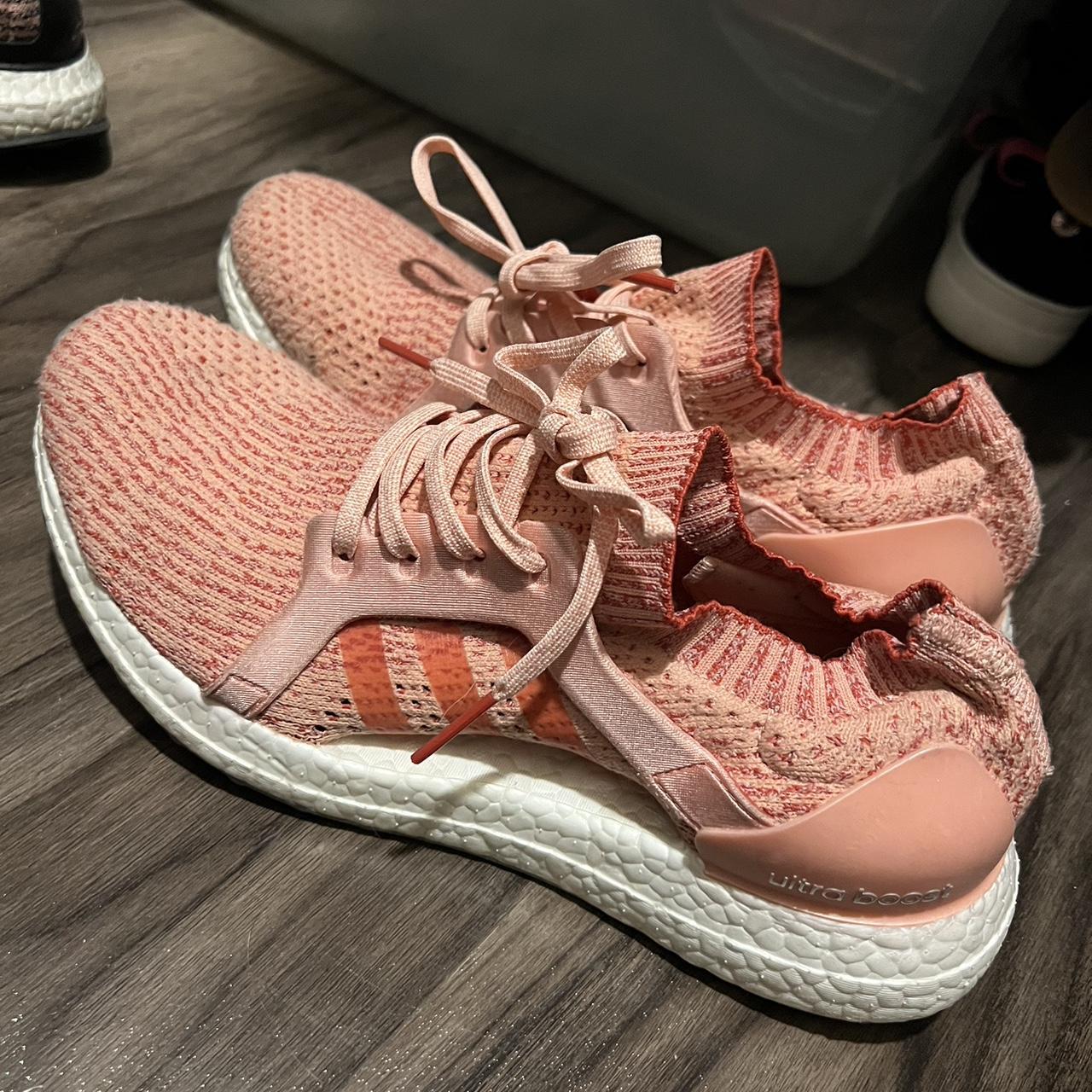 Adidas ultra boost Pink sock like material - Depop