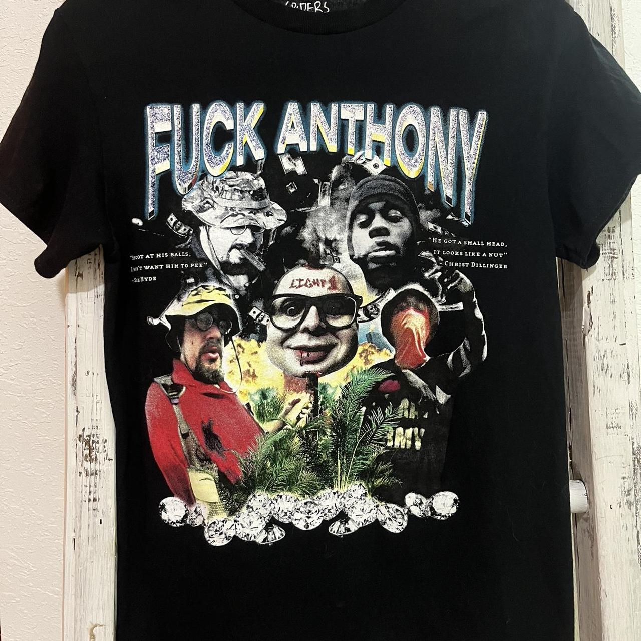 “F*ck Anthony” Diss shirt Sam Hyde x Christ Dillinger - Depop