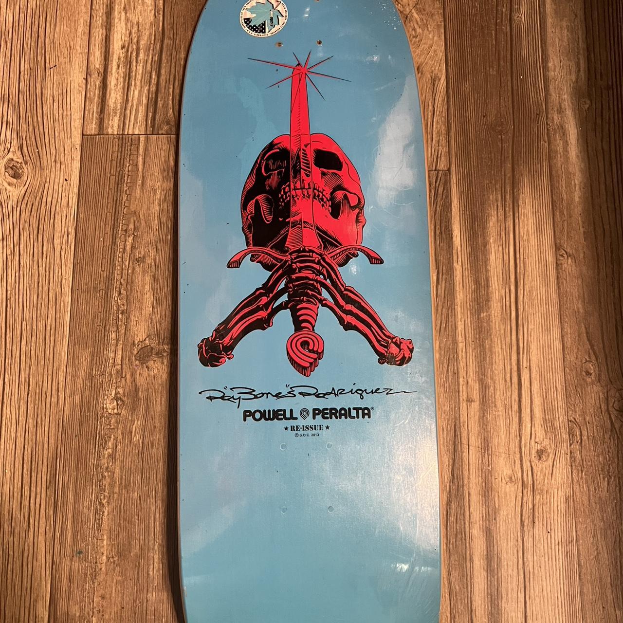 Vintage Powell skull and sword skateboard deck - Depop