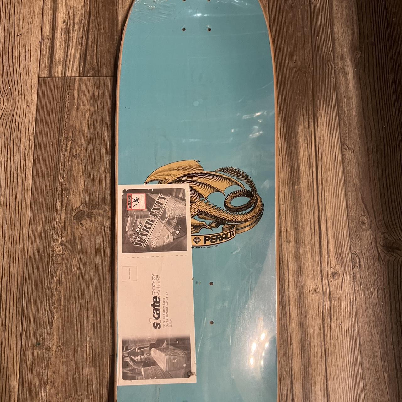 Vintage Powell skull and sword skateboard deck - Depop