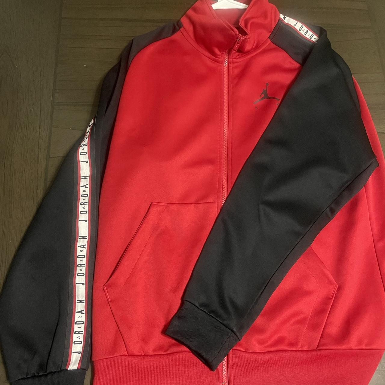 Nike Red Jordan Zip-up - Depop