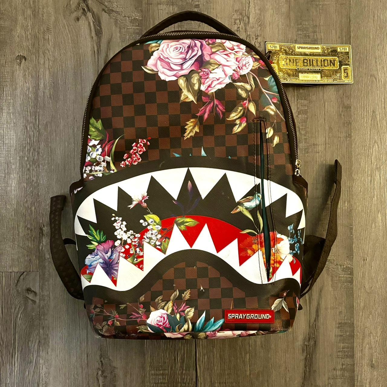 Sprayground Backpack “Garden of Sharks” ** Fairly... - Depop