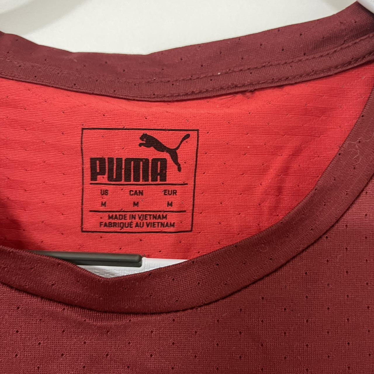 Men’s Puma sports shirt. Two toned red. Size medium.... - Depop